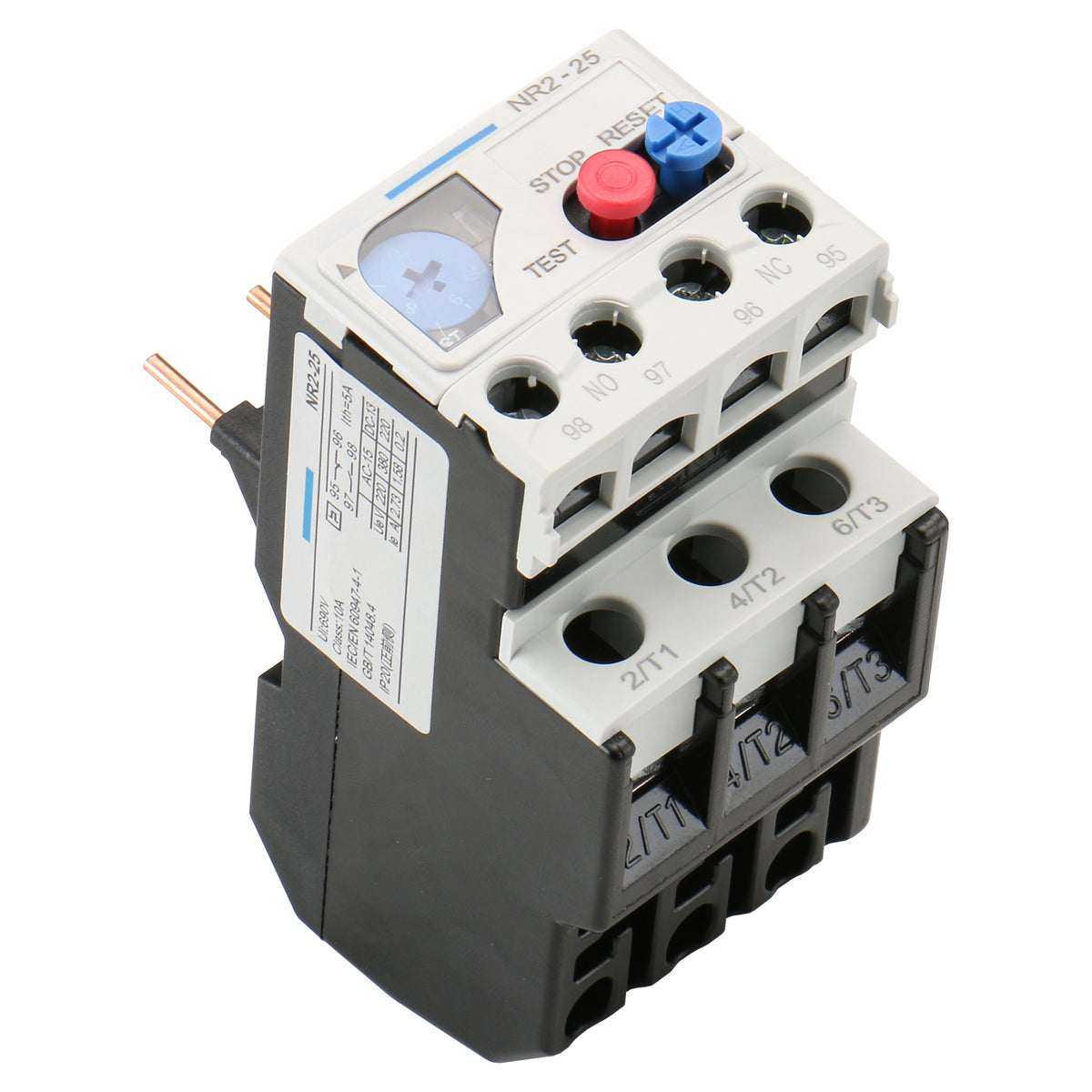 Heschen Thermal Overload Relay NR2-25 (JR28-25) AC 7A - 10A Electric 1 NO 1 NC