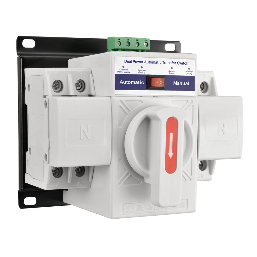 Heschen ATS Dual Power Automatic Transfer Switch, HSQ1-63 2P, 63A 220V