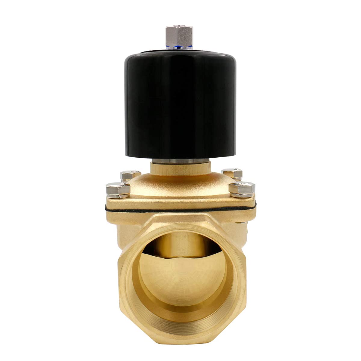 Heschen Pneumatic Brass Electric Solenoid Valve 2W-500-50K, 2 Inch 12V
