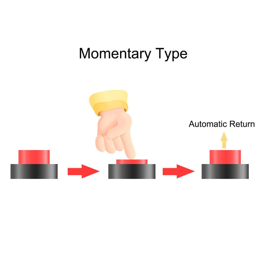 16mm Rectangle Momentary Push Button Switch 1NO 1NC 24V LED Lamp – Heschen