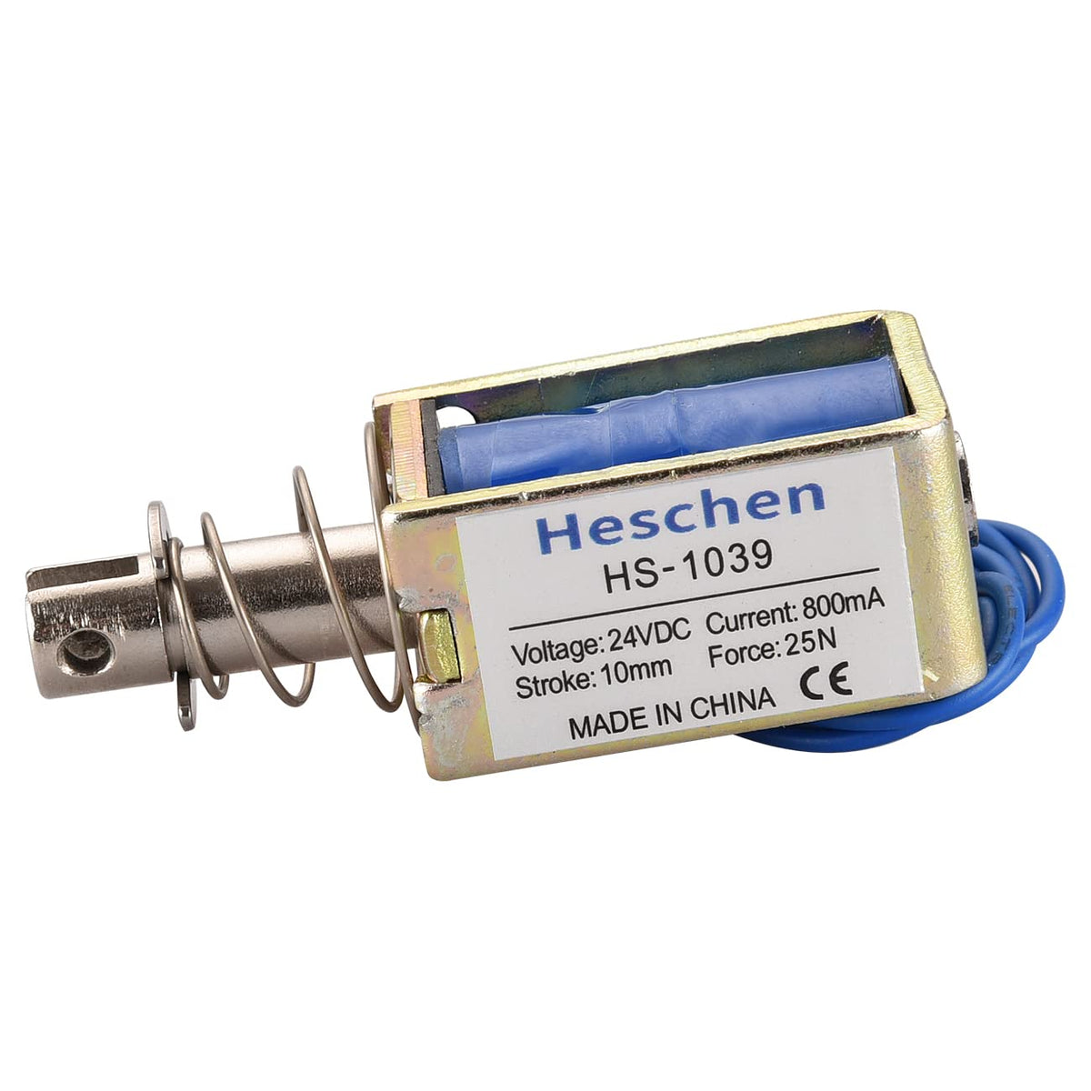 Hechen solenoid electromagnet HS-1039 DC 12V/24V 25N 10mm stroke push ...