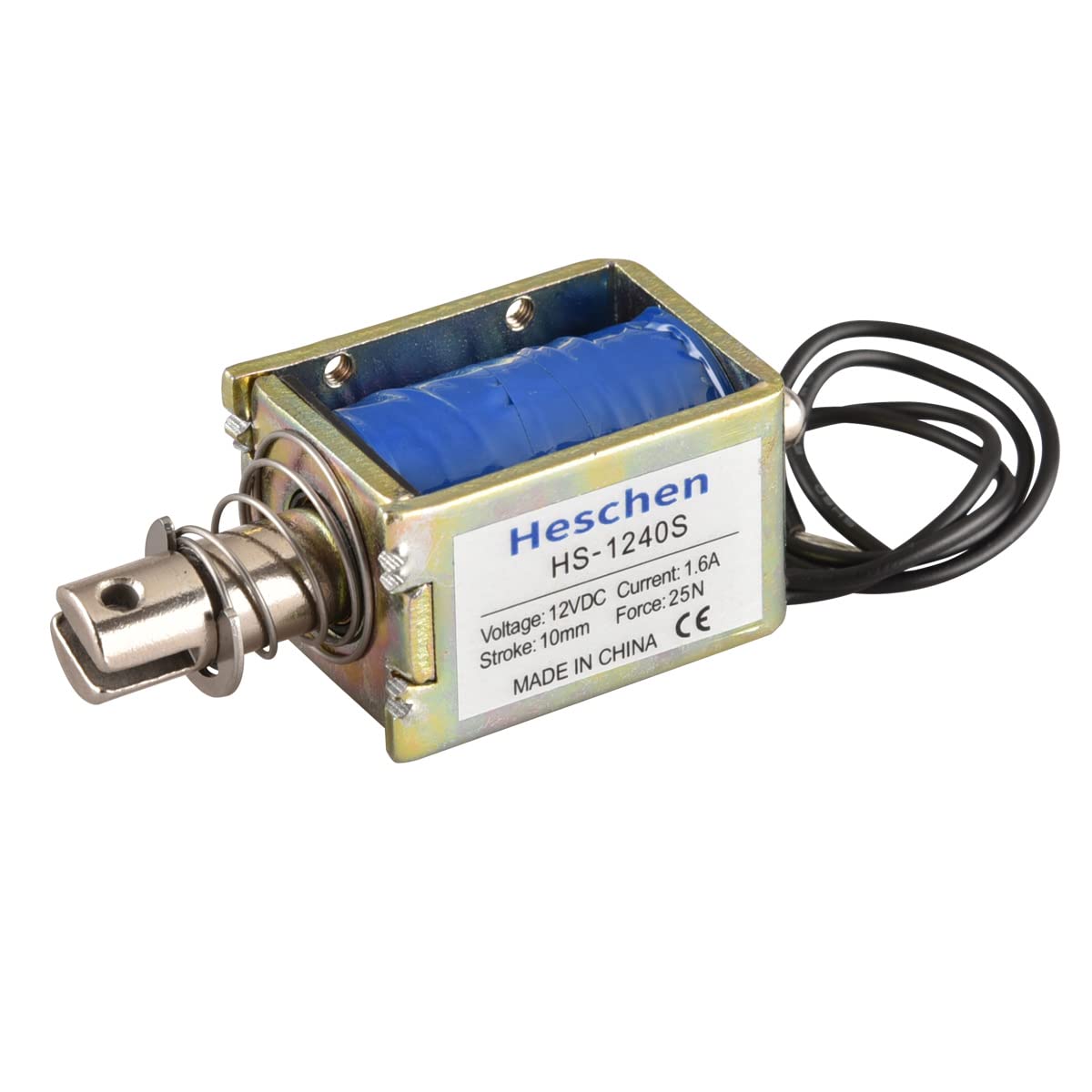 Heschen Solenoid Electromagnet HS-1564B 25mm Stroke 30N Push Pull Type