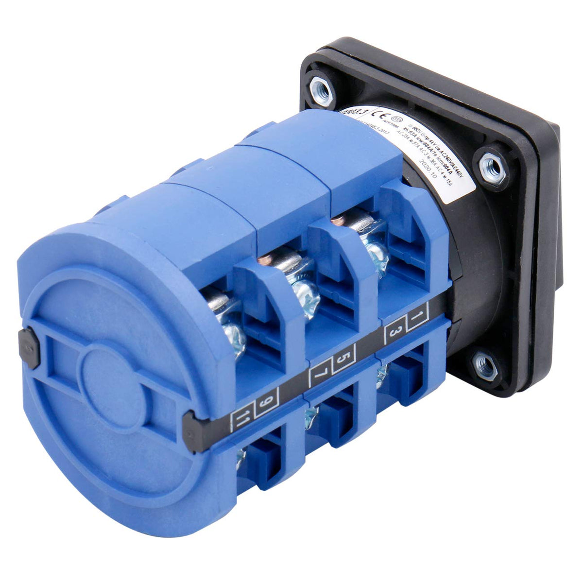 Rotary Cam Selector Changeover Switch 63A ON-OFF-ON 3 Position 3 Phase ...